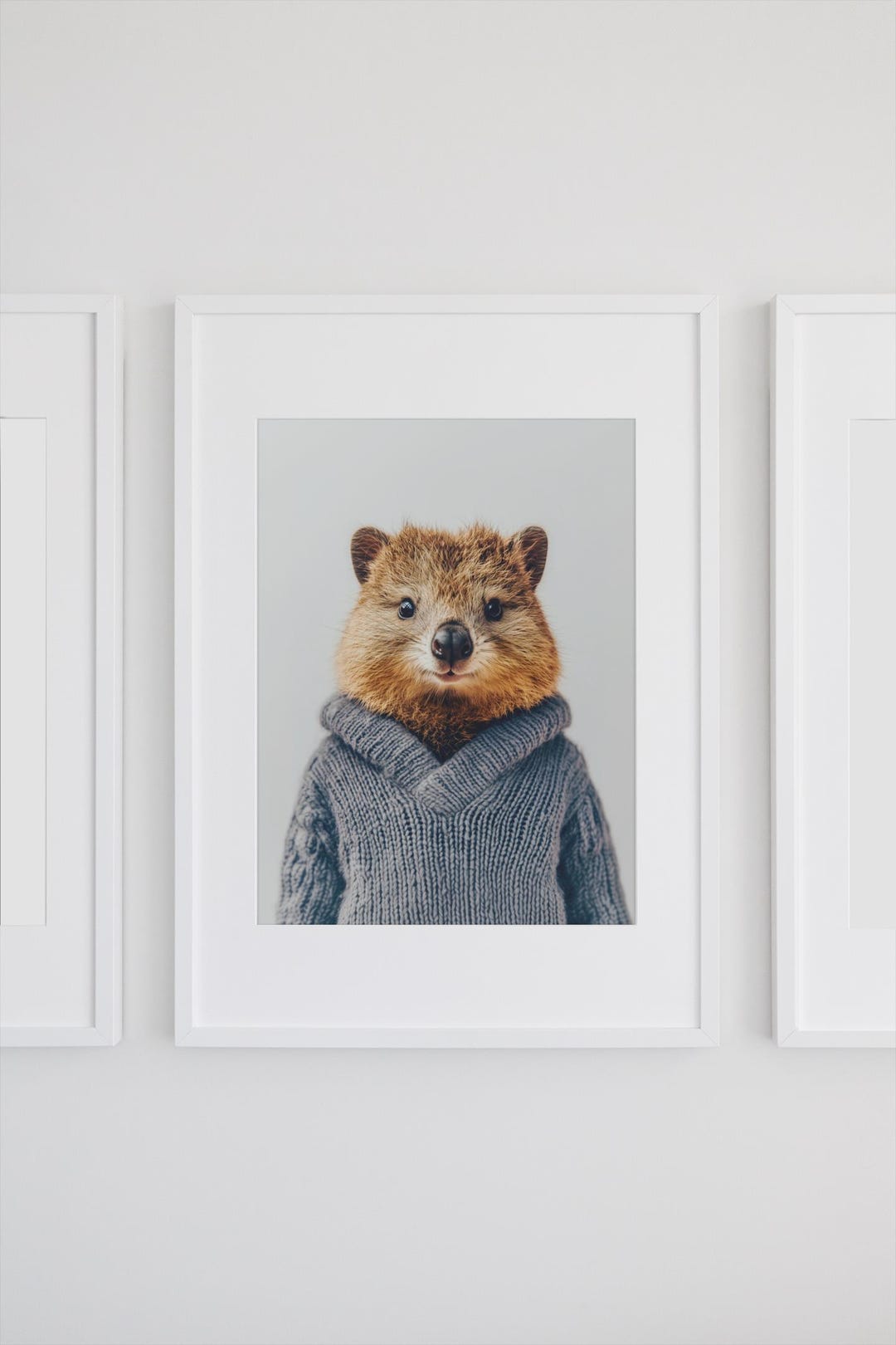 Minimalist Quokka Printable Wall Art Realistic Digital Print of a Happy ...
