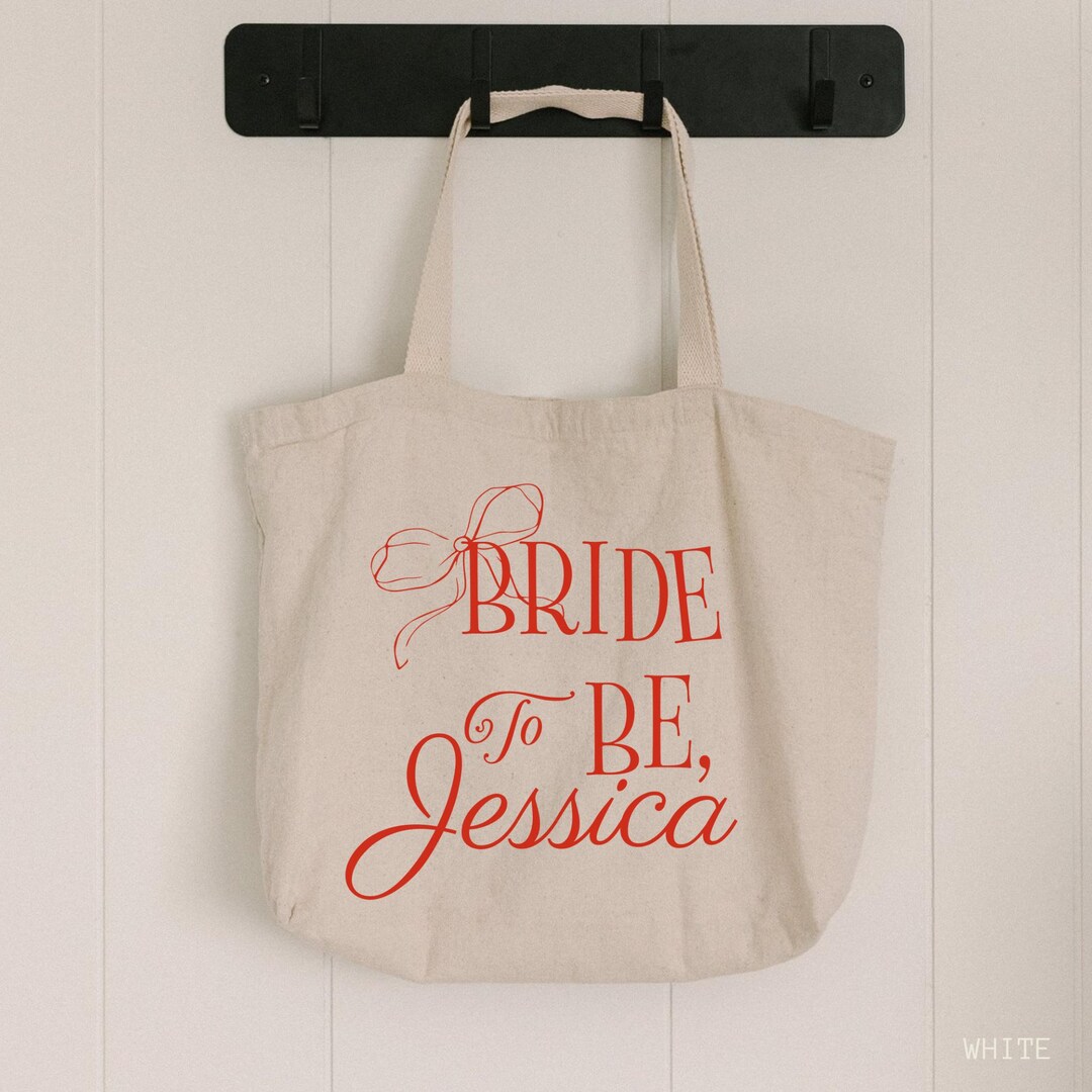 Custom Bride Tote Bag, Beach Bachelorette Tote Bag, Bridal Party Tote ...