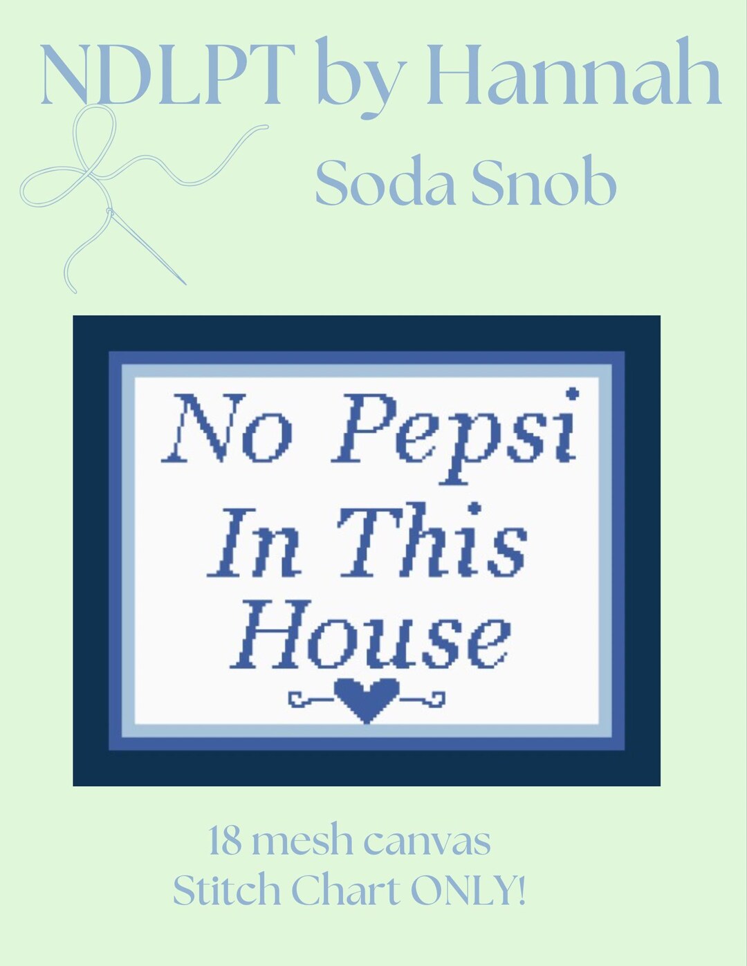 Soda Snob- Digital Needlepoint Chart - Etsy