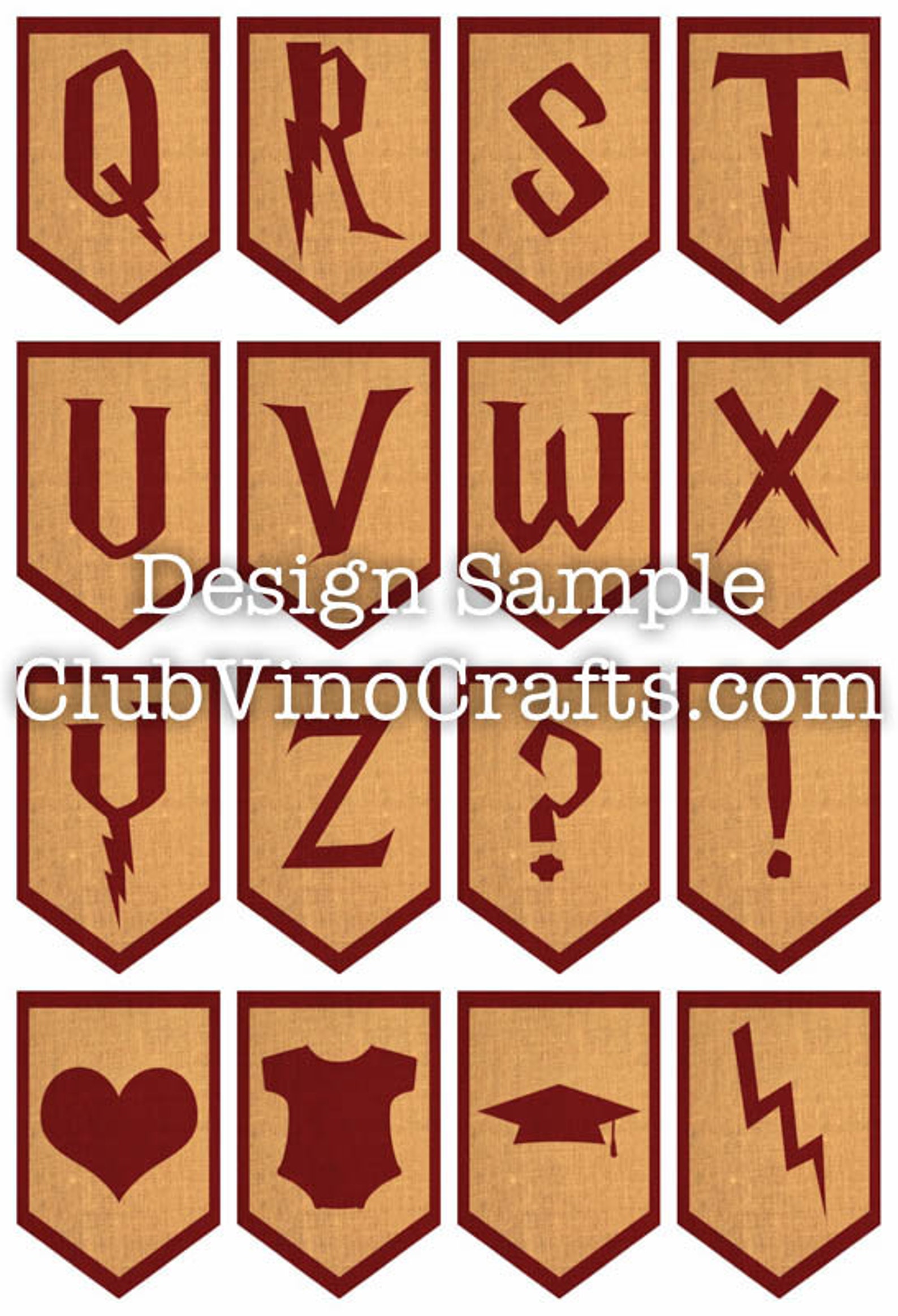 Wizard Printable Party Banner Letters Numbers and Symbols | Etsy