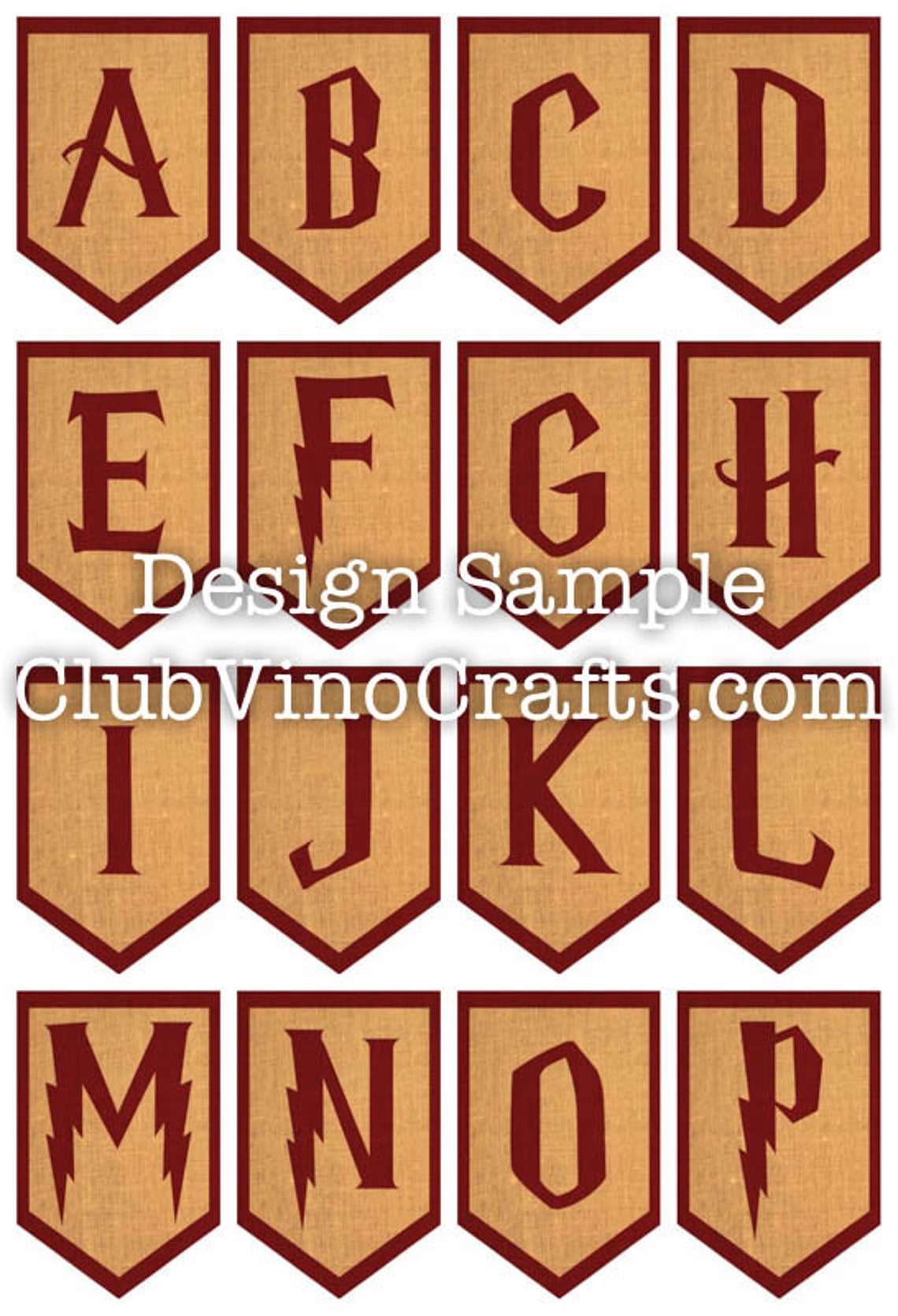 Wizard Printable Party Banner Letters Numbers and Symbols | Etsy