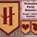 Wizard Printable Party Banner Letters, Numbers and Symbols Red and Gold ...
