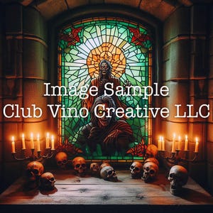 12 Digital Papers - Zombie Stained Glass Castle Windows - Instant ...