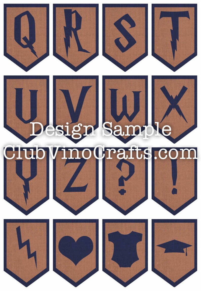 Wizard Printable Party Banner Letters Numbers and Symbols - Etsy