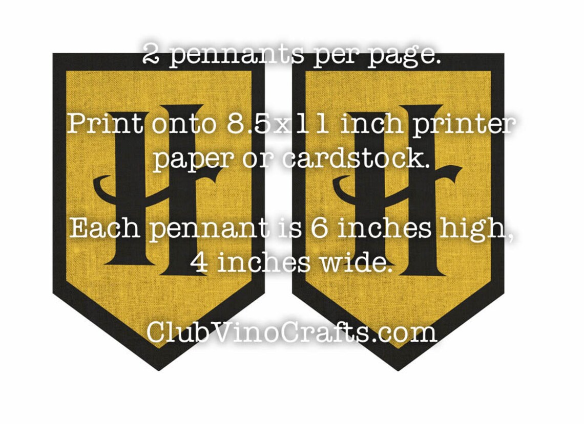 Wizard Printable Party Banner - Letters, Numbers and Symbols - Yellow ...