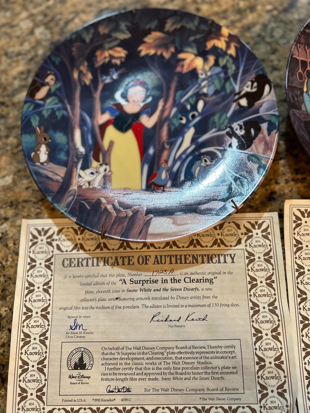 Original Box. Set of 4 Snow White Plates With COA. Rare Find - Etsy