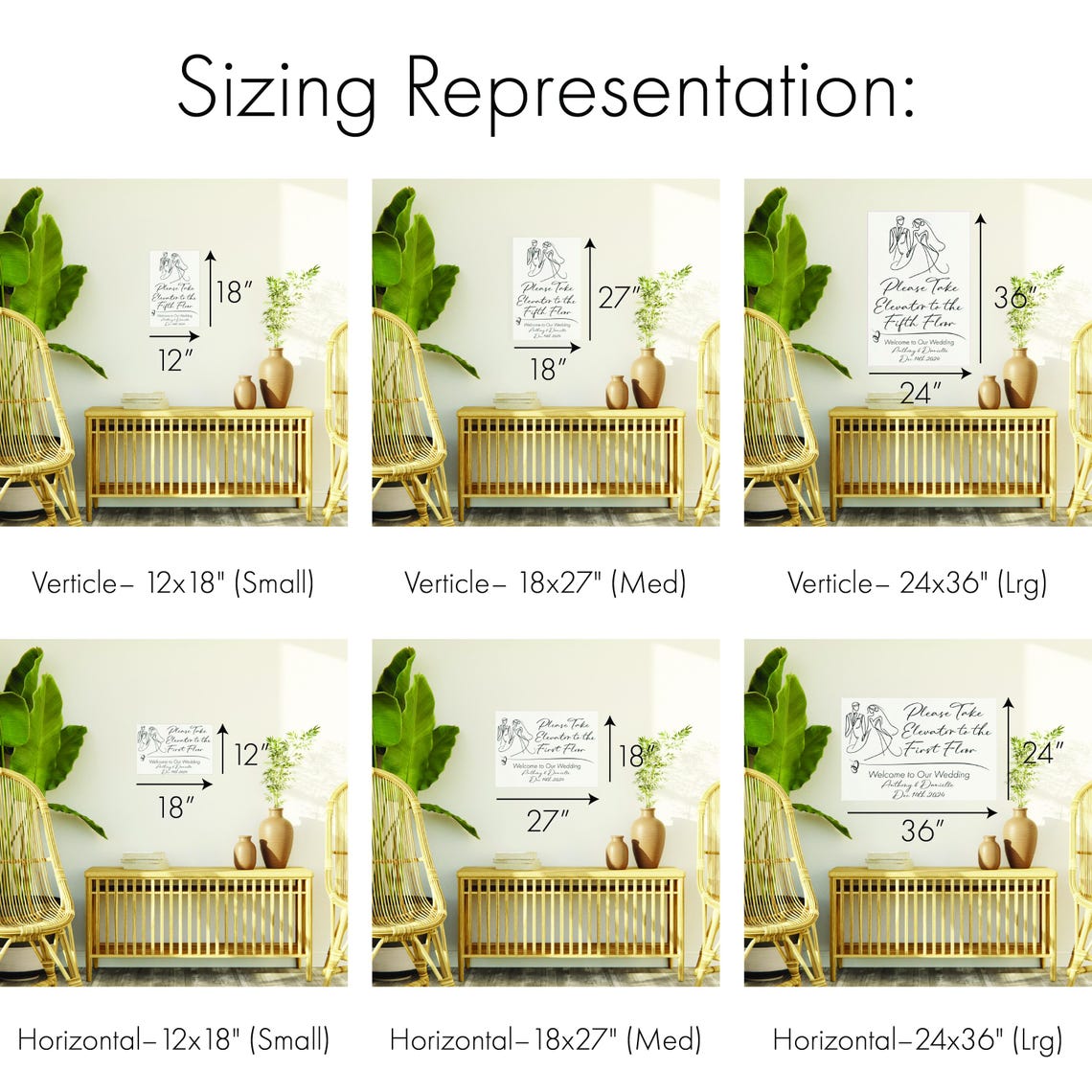 Custom Wedding Directional Sign: Elegant Elevator or Stairs Decor - Etsy