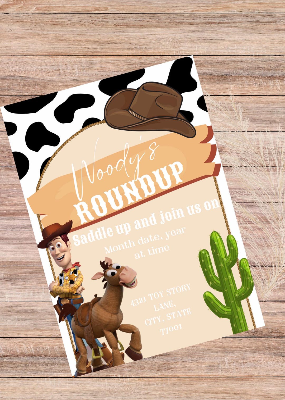 Woody’s Roundup Invitation Template - Etsy