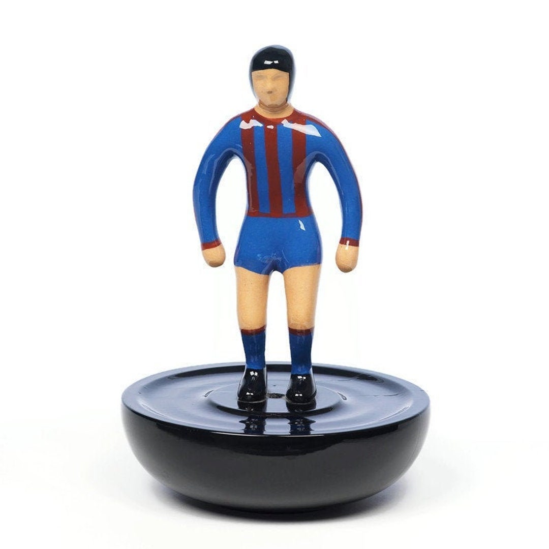 FC Barcelona Ceramic Soccer Player Statue Vintage | 100% Handmade in ...