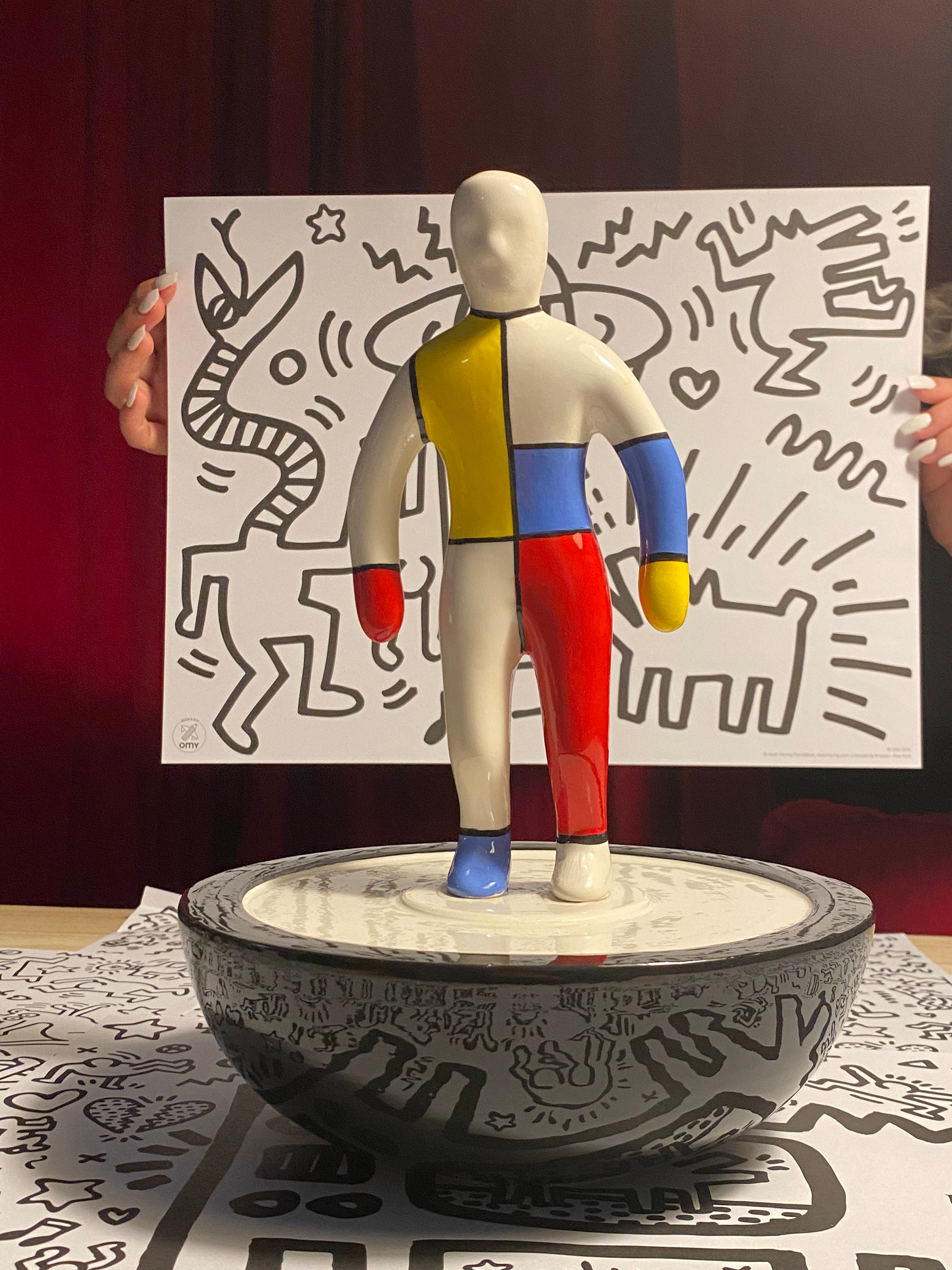 Piet Mondrian Ceramic Statue 100% Handmade 30 Cm Home - Etsy
