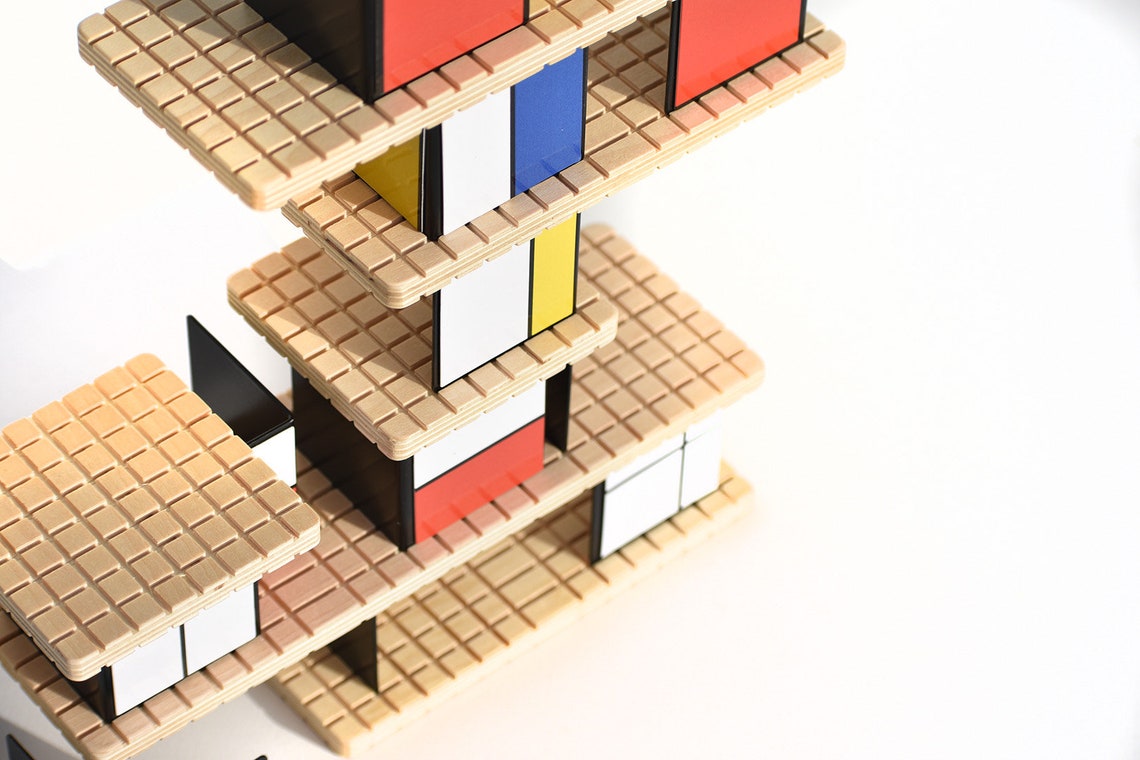 Mondrian Construction Toy: De Stijl Architecture Building Set - Etsy