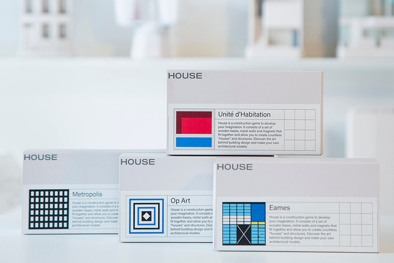 HOUSE Op Art Construction Toy A Building Set for - Etsy