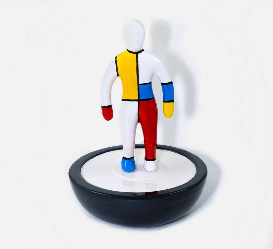 Piet Mondrian Ceramic Statue | 100% Handmade | 30 Cm Home Decor Clay ...