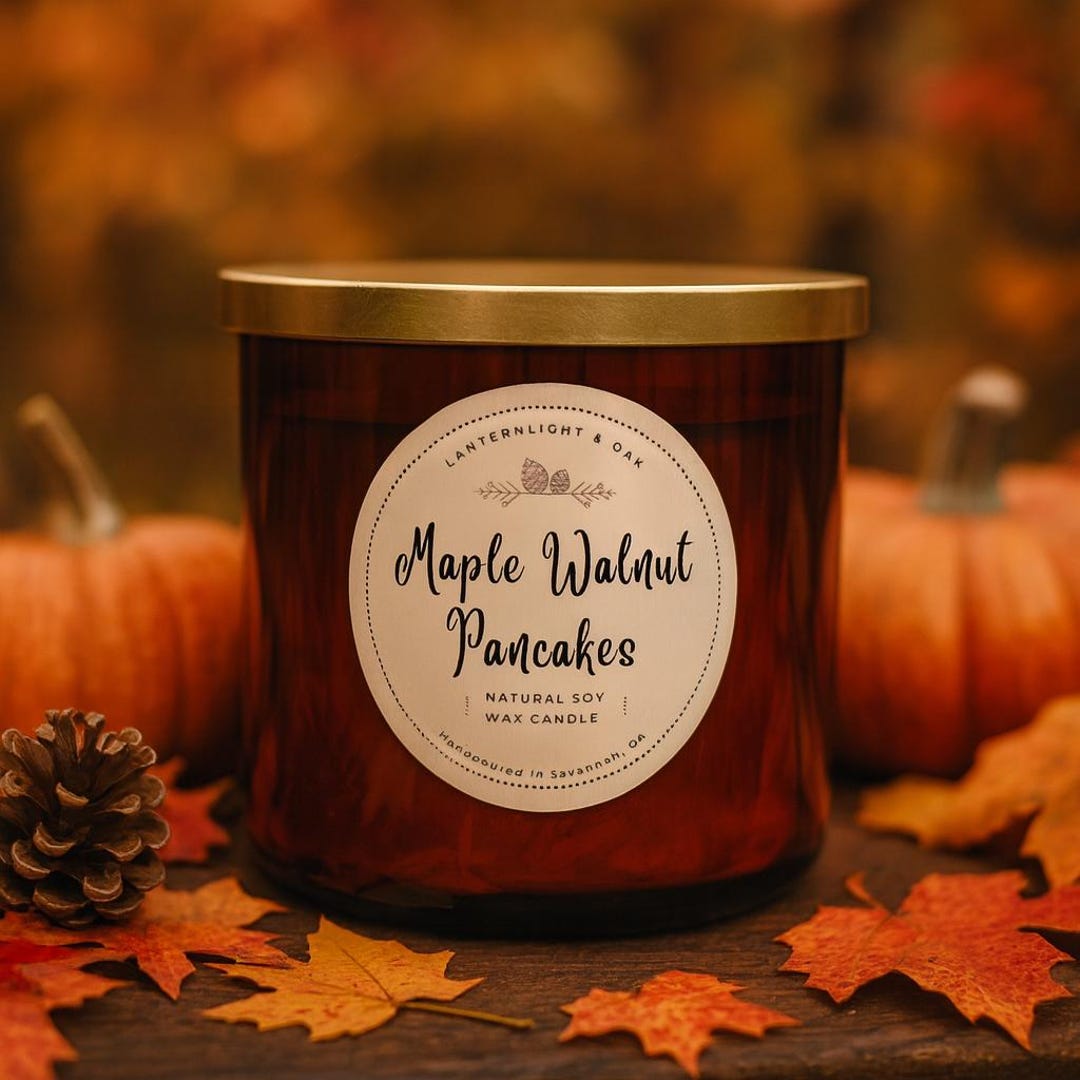 Maple Walnut Pancakes Soy Candle: Cozy Autumn Scent, Handmade - Etsy