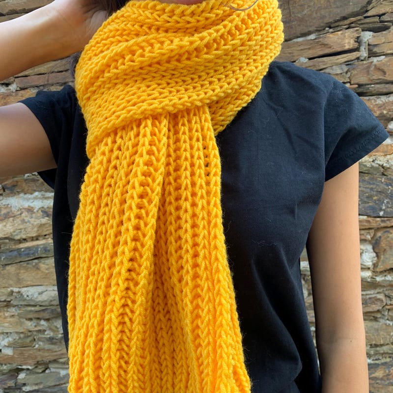 Yellow Scarf - Etsy