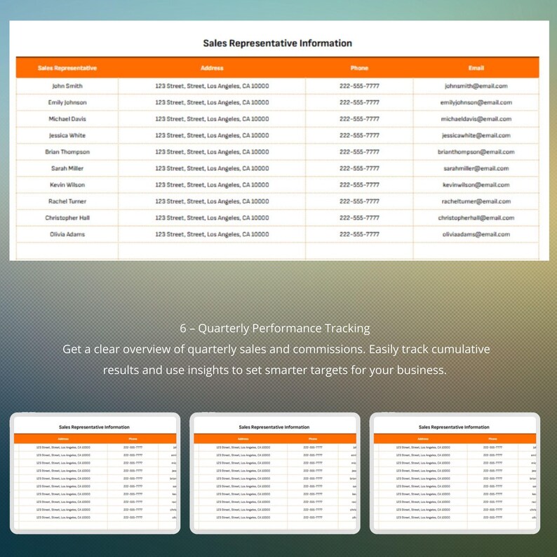 Sales Commission Tracker Template: Google Sheets, Team Performance - Etsy