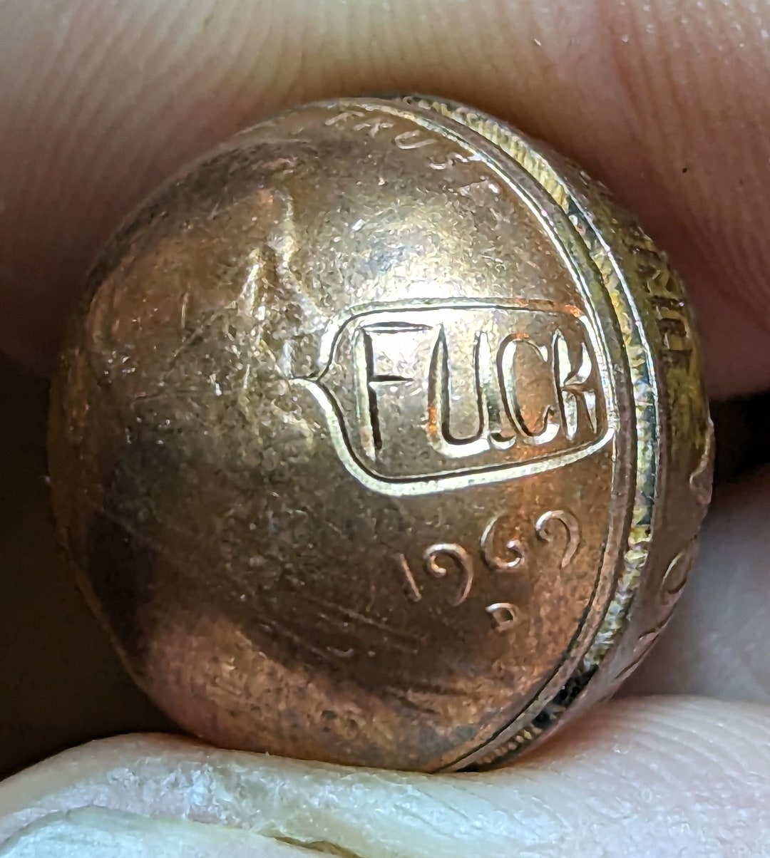 Sticky Swear Ball 1969 Hobo Coin Adult Humor - Etsy