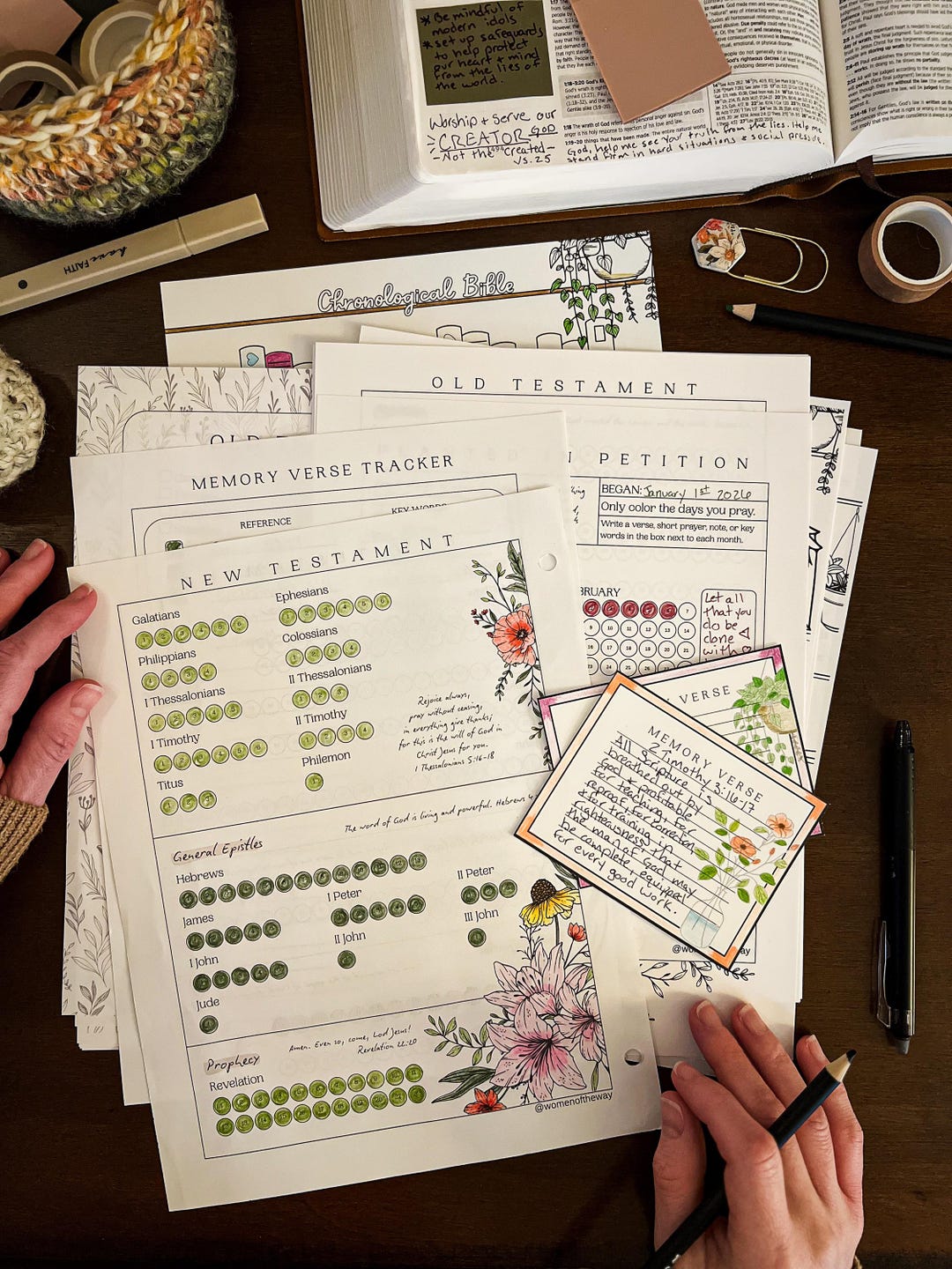 Tracker Bundle: Bible Reading (chronological and Traditional), Prayer ...