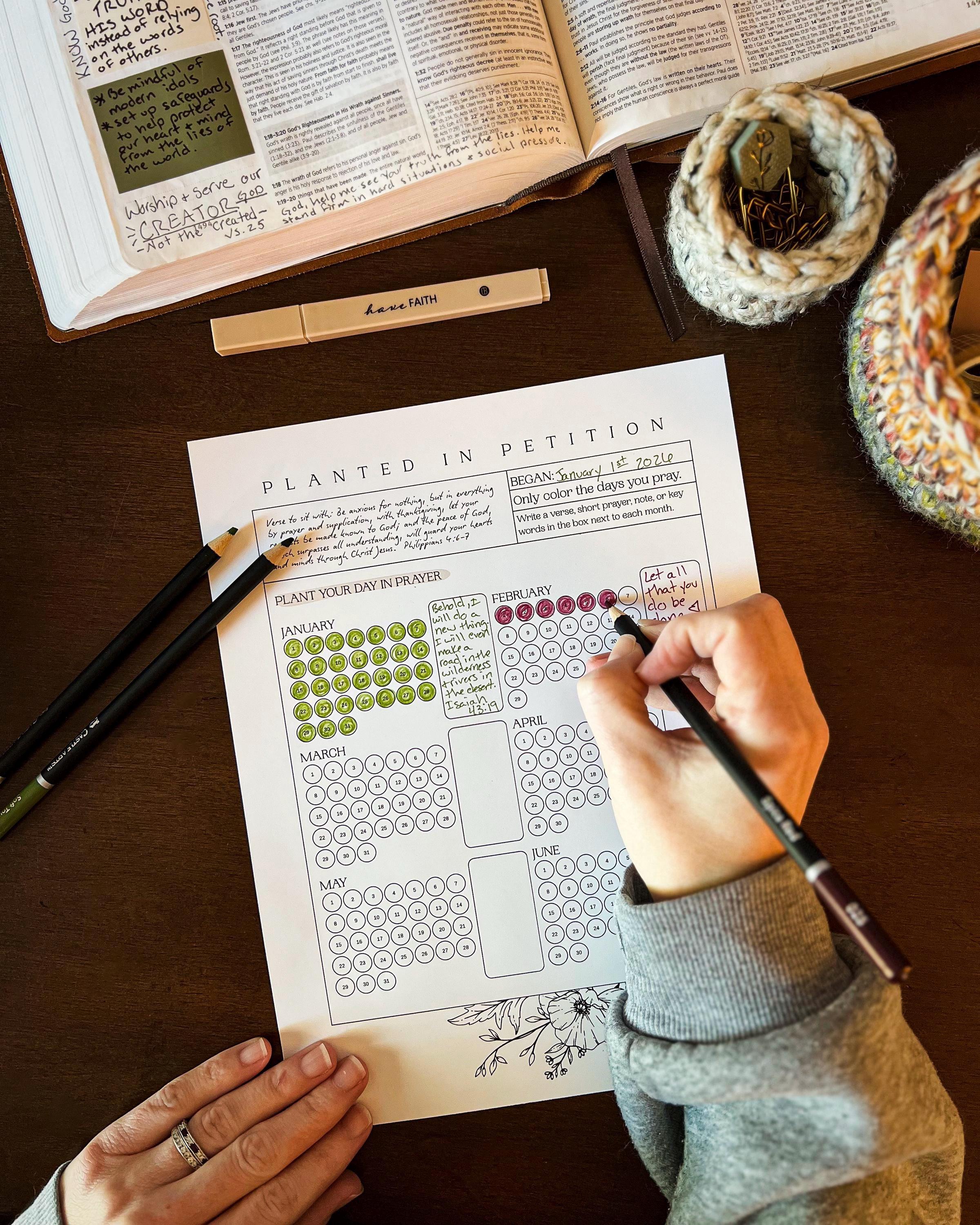 Tracker Bundle: Bible Reading (chronological and Traditional), Prayer ...