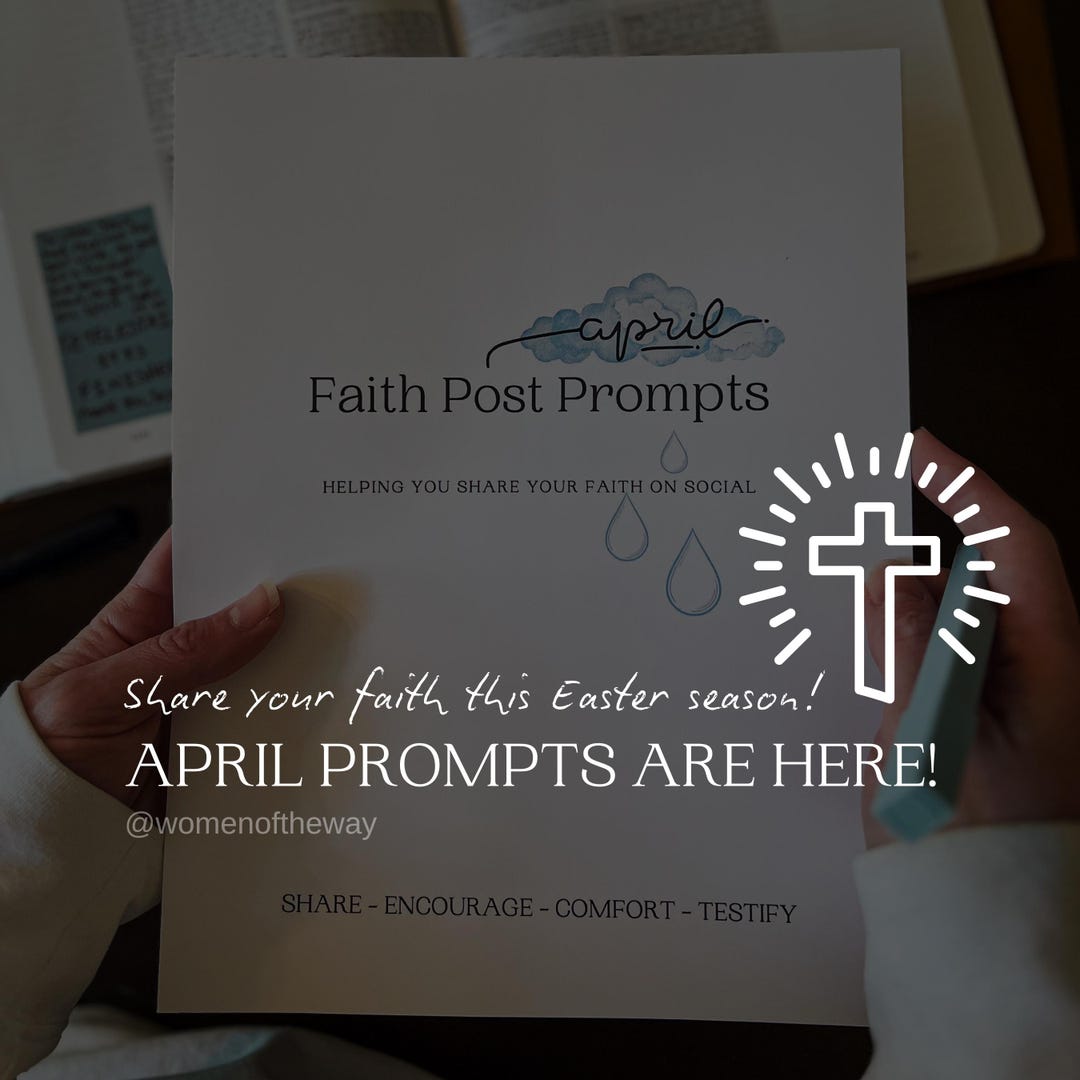 Faith Post Prompts- April 2025 Calendar- Plus Reflection and Notes - Etsy