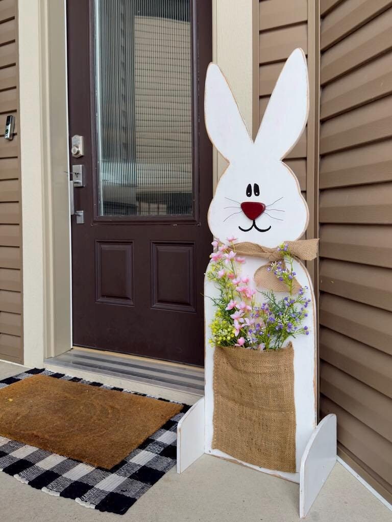 Easter Bunny Porch Sign Leaner Easter Bunny Porch Sign Spring Easter ...