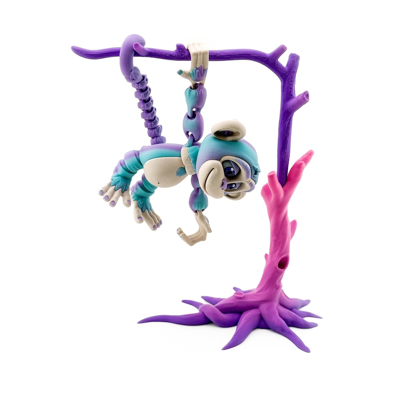 Flexi Monkey and Tree 3D Printed Articulated Fidget Toy - Etsy
