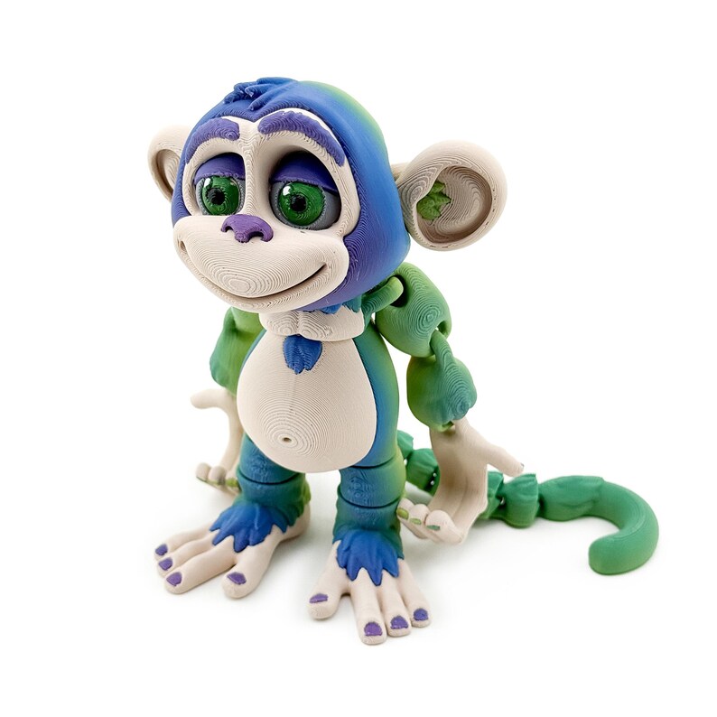 Flexi Monkey and Tree 3D Printed Articulated Fidget Toy - Etsy