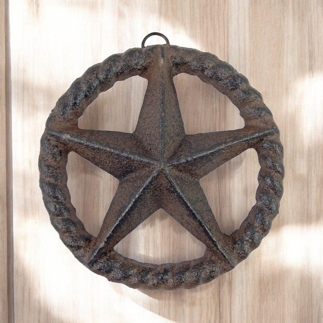 Roped Cast Iron Star - Western Rustic Wall Decor - Etsy
