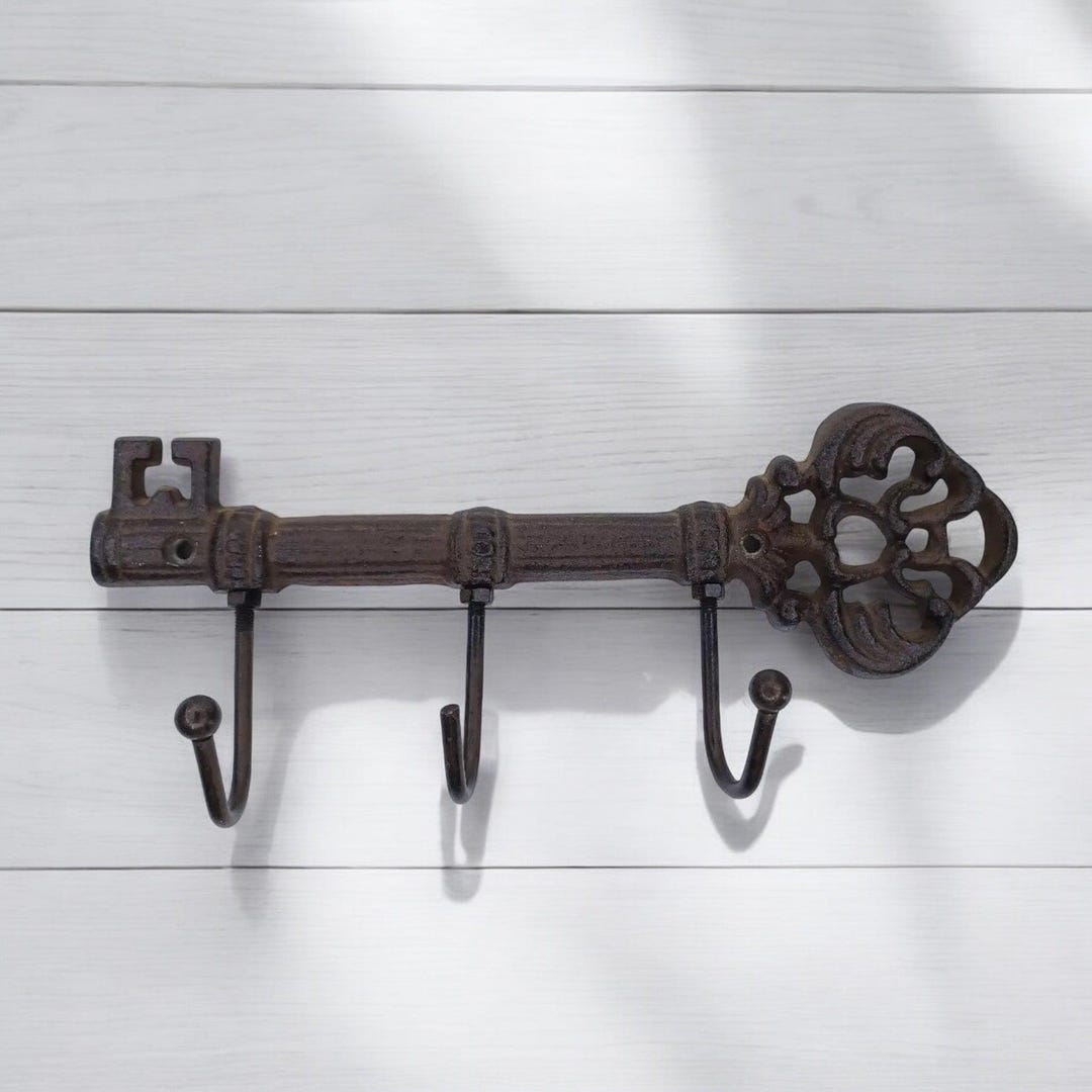 Antique-style Cast Iron Key Hook Rack – Vintage Wall Organizer - Etsy