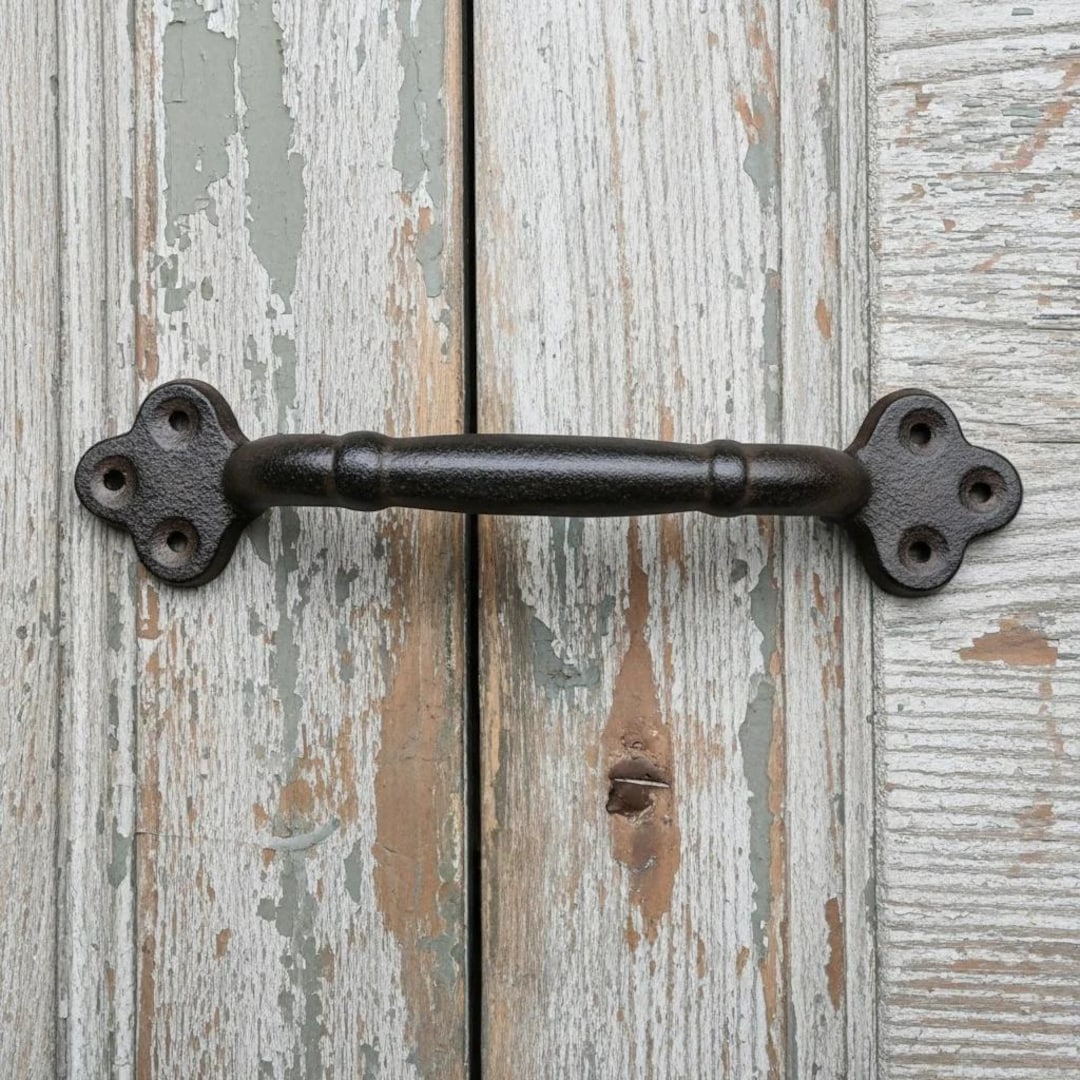Large Classic Cast Iron Door Handle - Vintage Farmhouse Hardware - Etsy UK