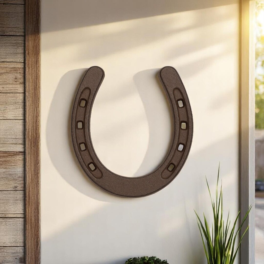 Cast Iron Horseshoe - Rustic Western Good Luck Charm, Cowboy Ranch Home ...