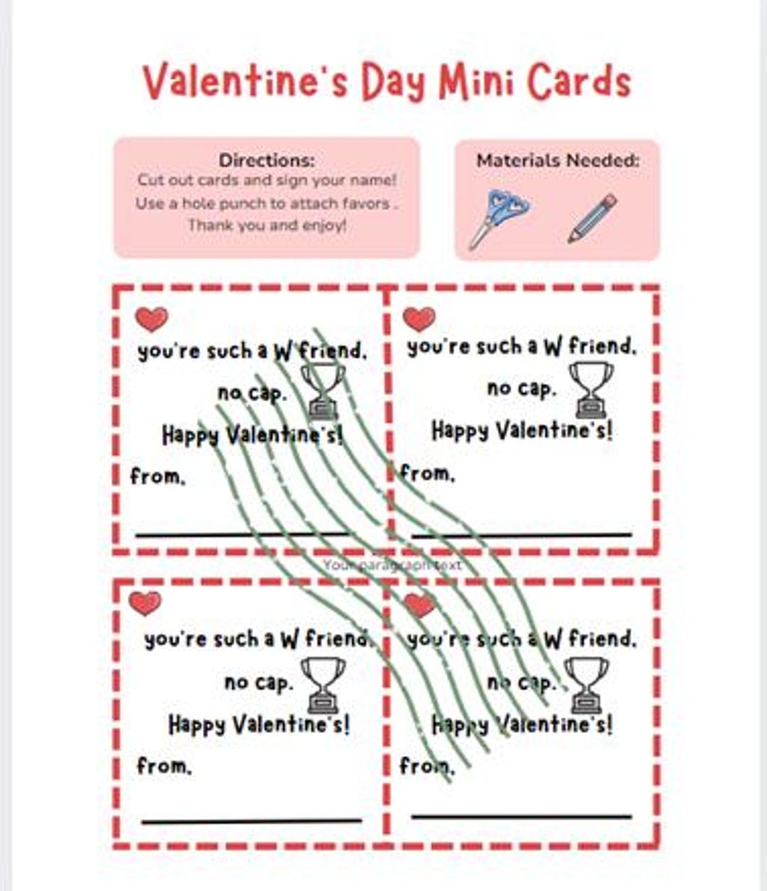 BRUH RIZZ SUS Printable Valentine Cards for Kid/teen: Valentines Day ...