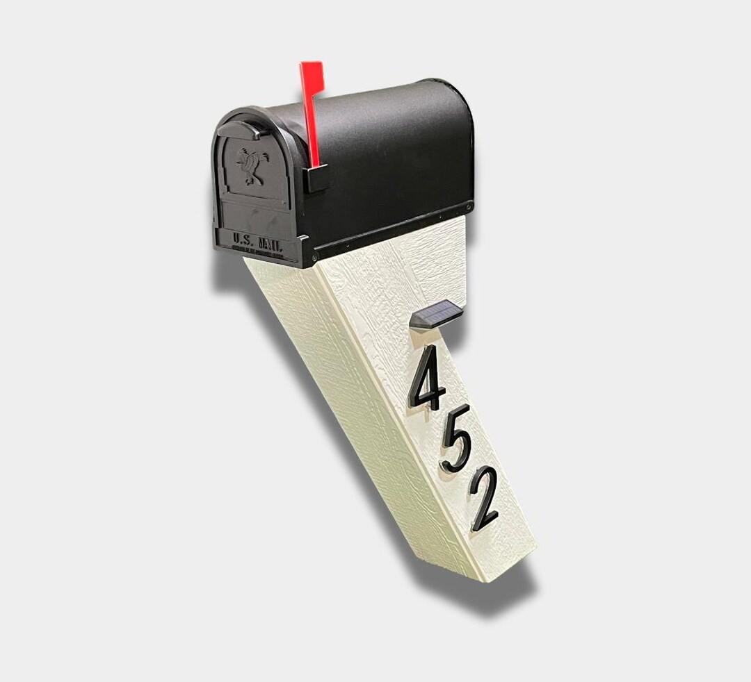 Modern Classic Composite Mailbox With Floating House Address Numbers ...
