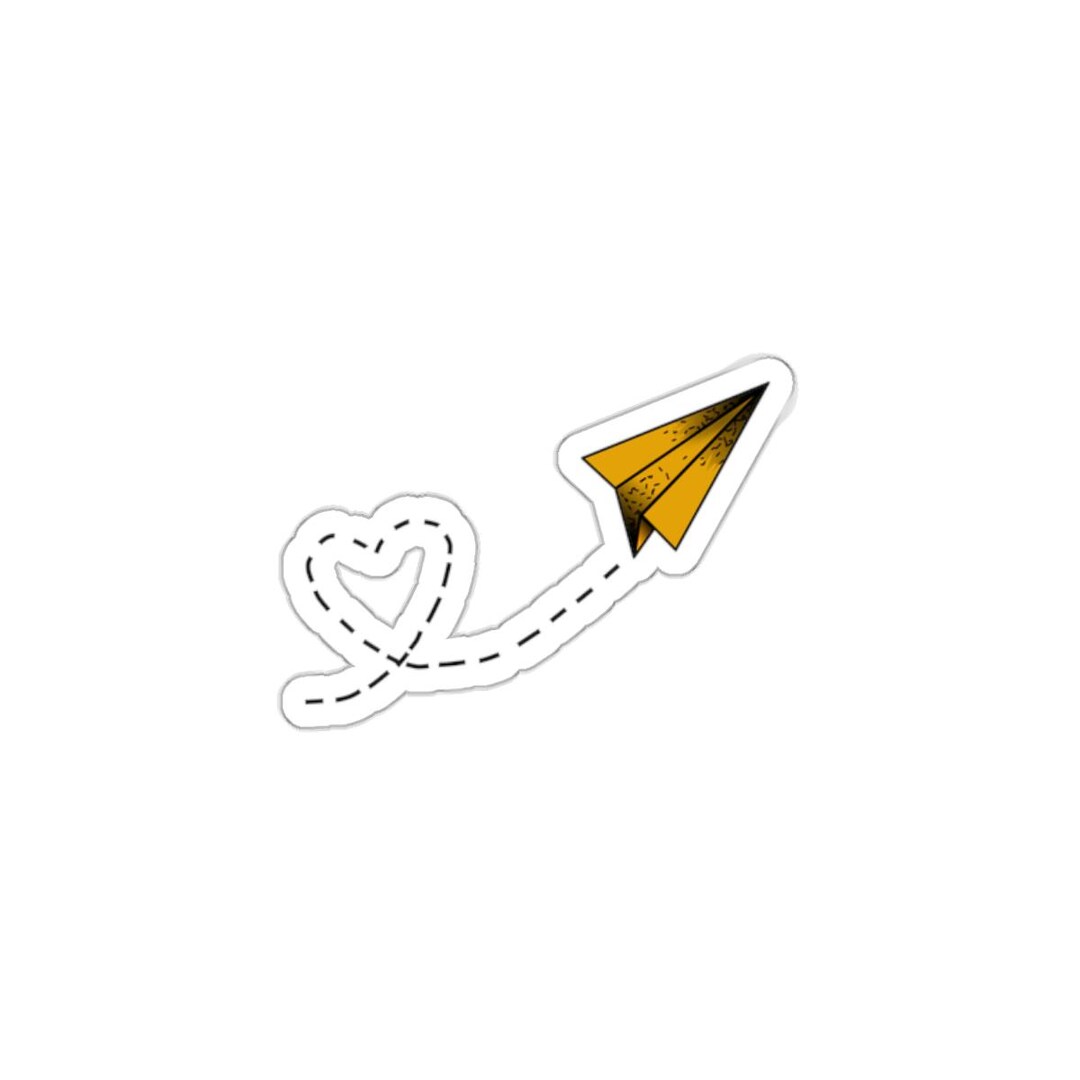 Paper Airplane Sticker | Cute Laptop Decal, Travel Journal Decor - Etsy