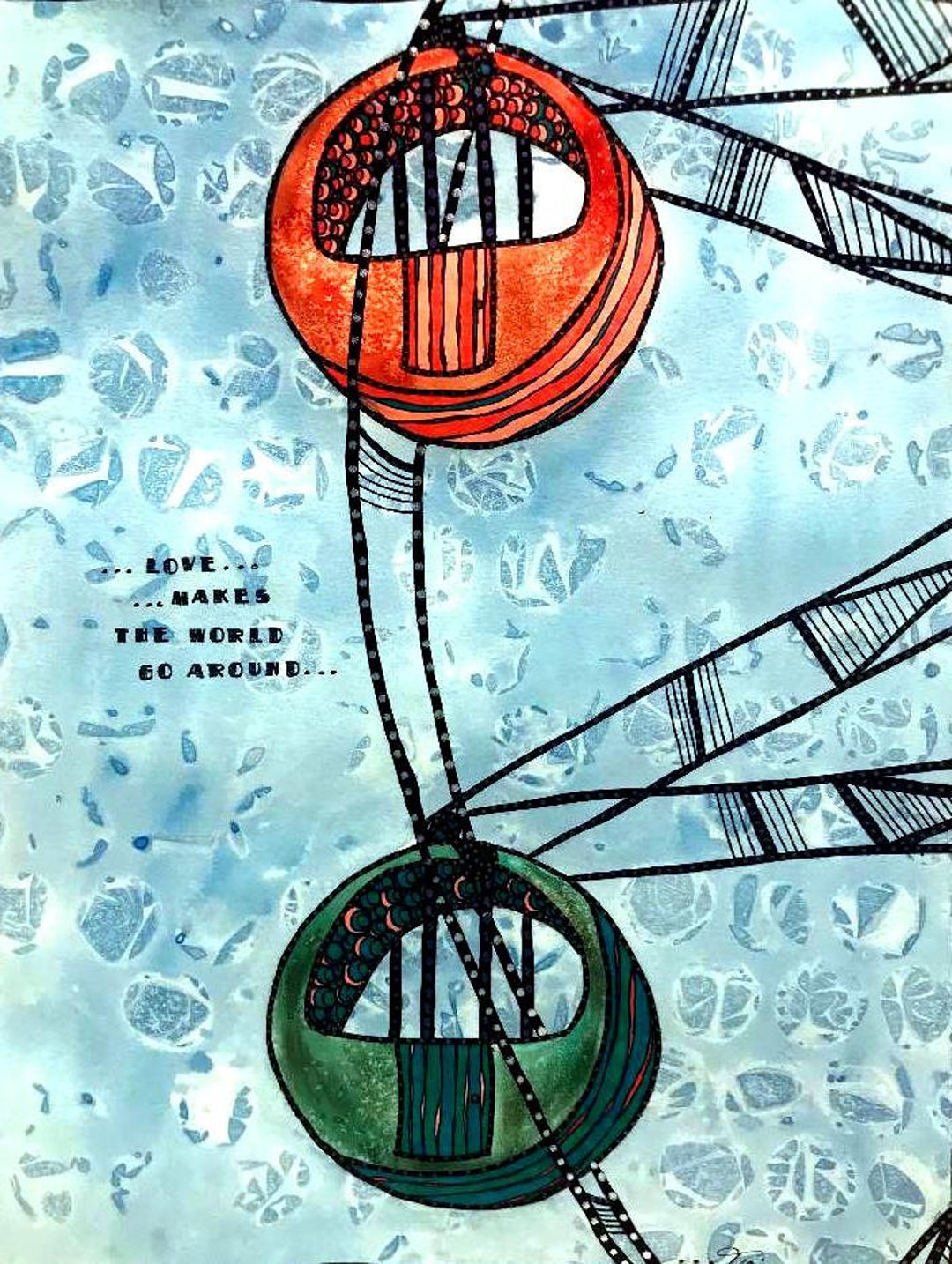 Ferris Wheel Painting Ferris Wheel Art Inspirational Painting Love ...
