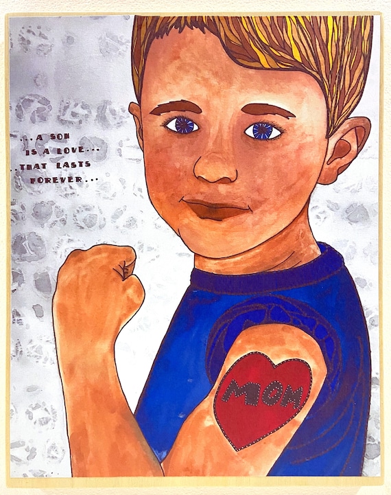 Boys Art Inspirational Artwork Boy Painting Boy Artwork - Etsy UK