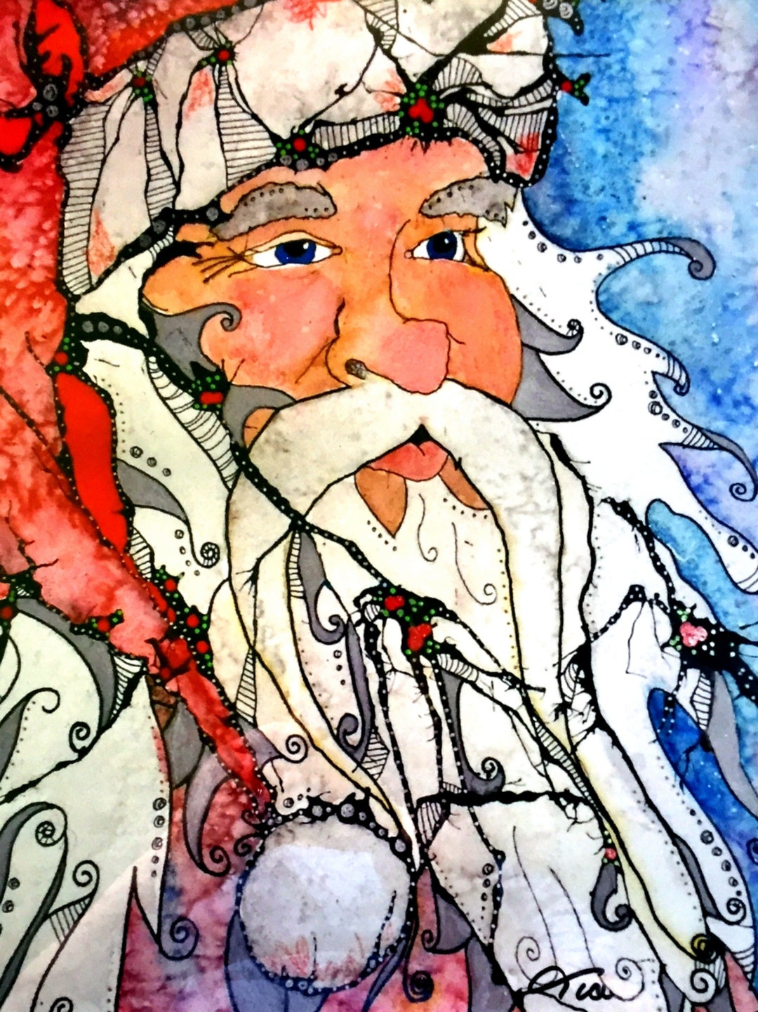 Santa Claus Painting - Santa Claus Art - Santa Claus Print - Santa ...