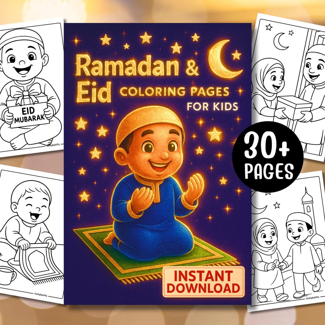 Ramadan & Eid Coloring Book – 30+ Islamic Activity Pages (PDF) - Etsy