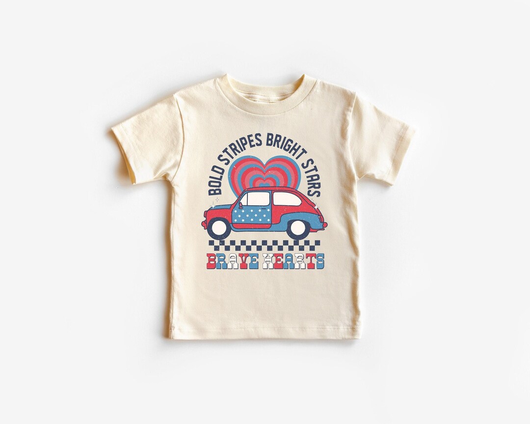 4th of July Bold Stripes Bright Stars Brave Hearts Shirt, 4th of July ...