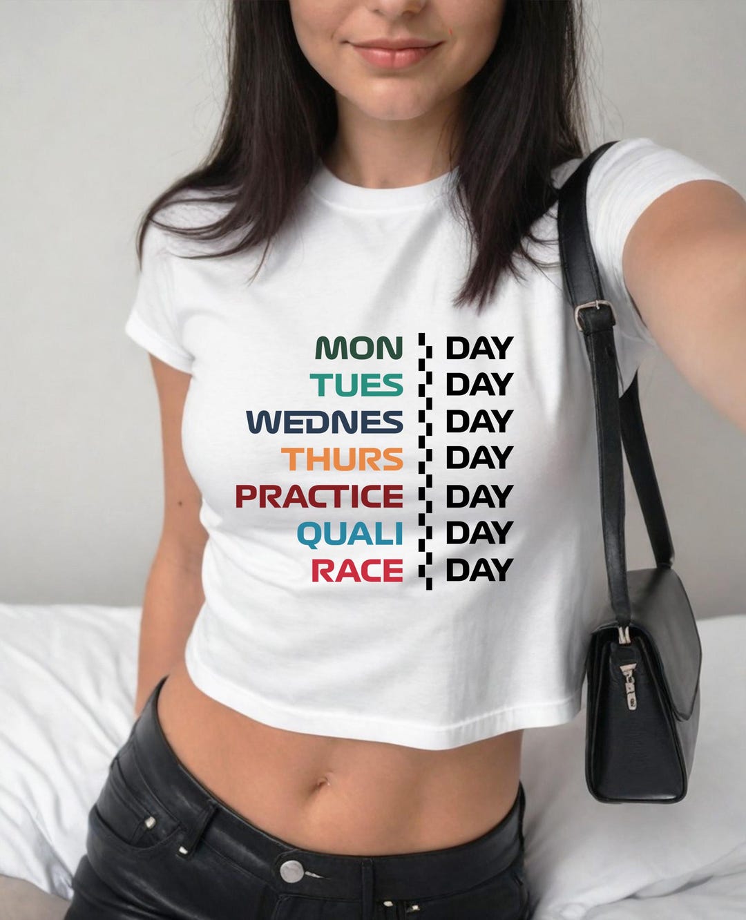 Race Week Schedule Tee, Racing Practice Shirt, Quali Day Crop Top, Race ...