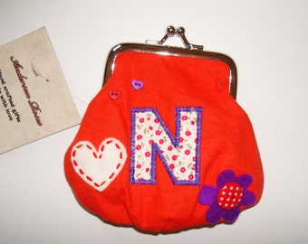 Girls Coin Purse Personalised With Initial - Etsy