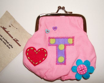 Girls Coin Purse Personalised With Initial - Etsy