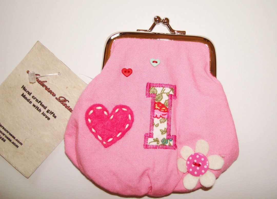 Girls Coin Purse Personalised With Initial - Etsy