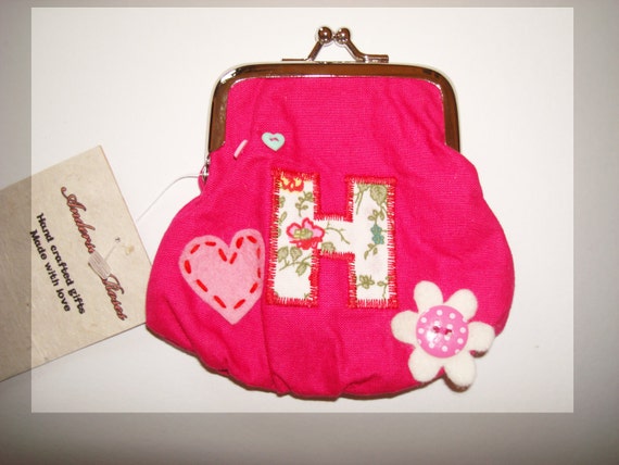 Girls Coin Purse Personalised With Initial - Etsy