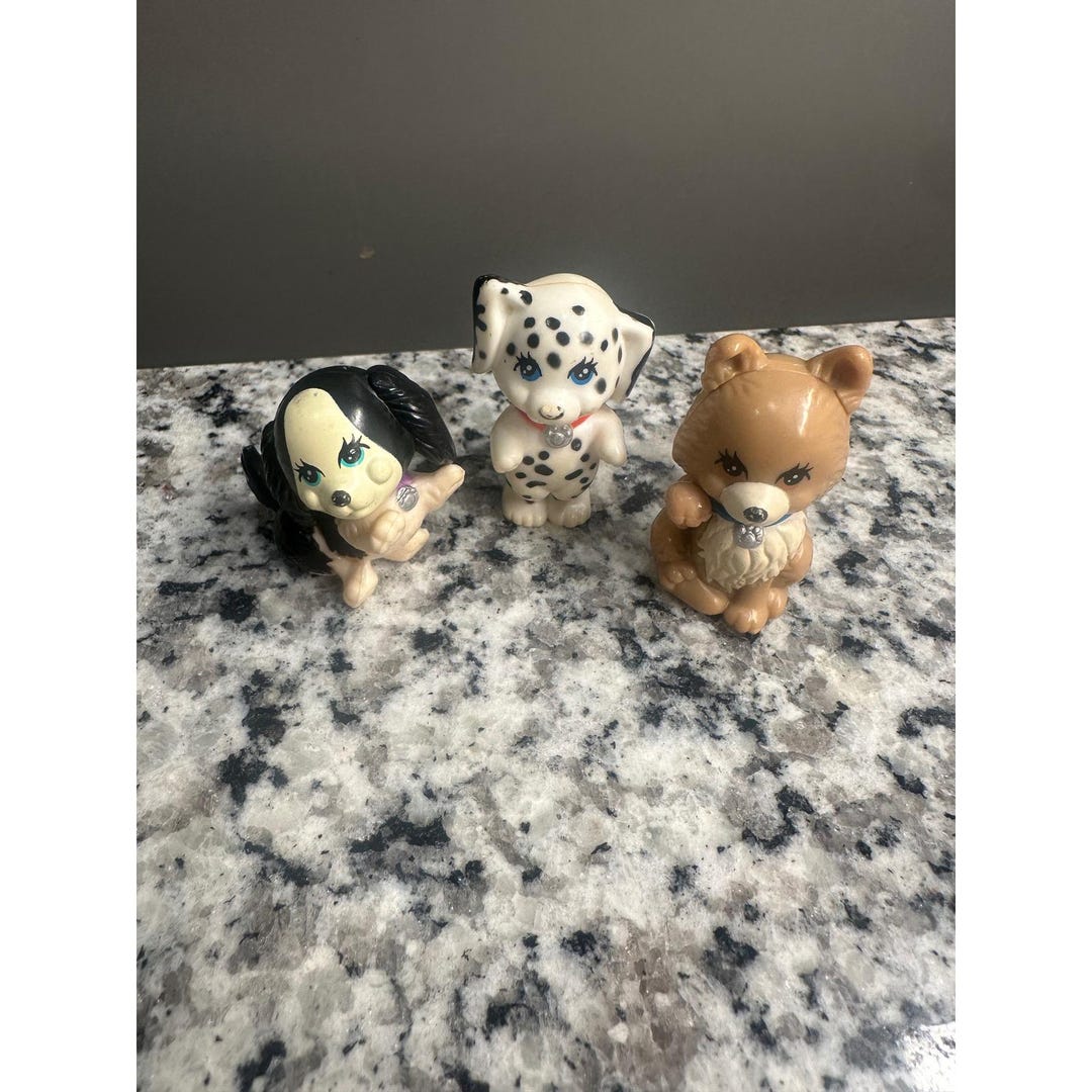 1992 Kenner Littlest Pet Shop Mini Dogs Set Dalmatian Puppy Bear Toy - Etsy