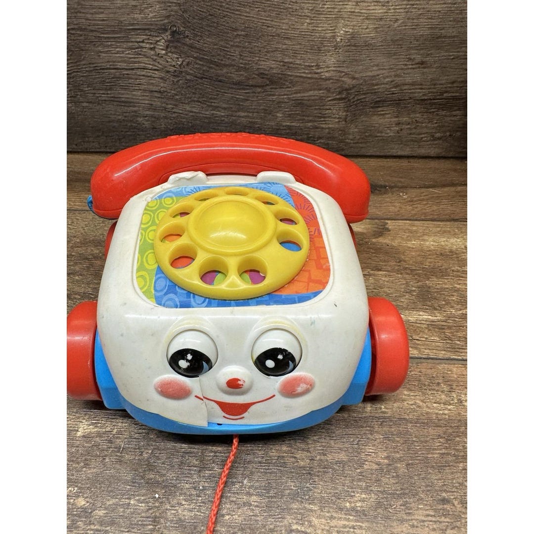 Vintage Fisher Price Telephone Pull Along Chatter Retro Toy Mattel ...