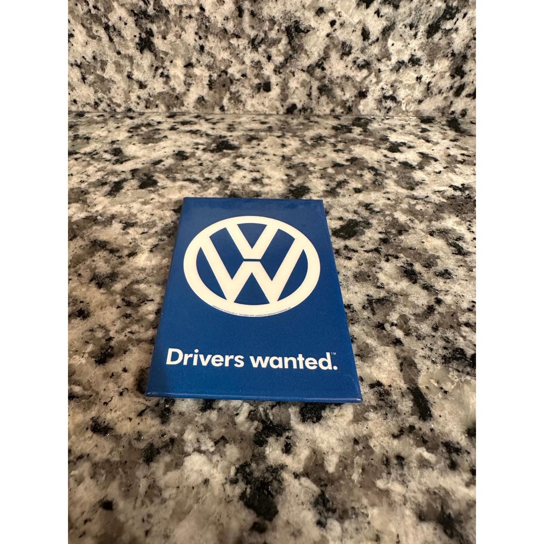 Volkswagen Drivers Wanted Magnet VW Logo Blue White Collectible - Etsy