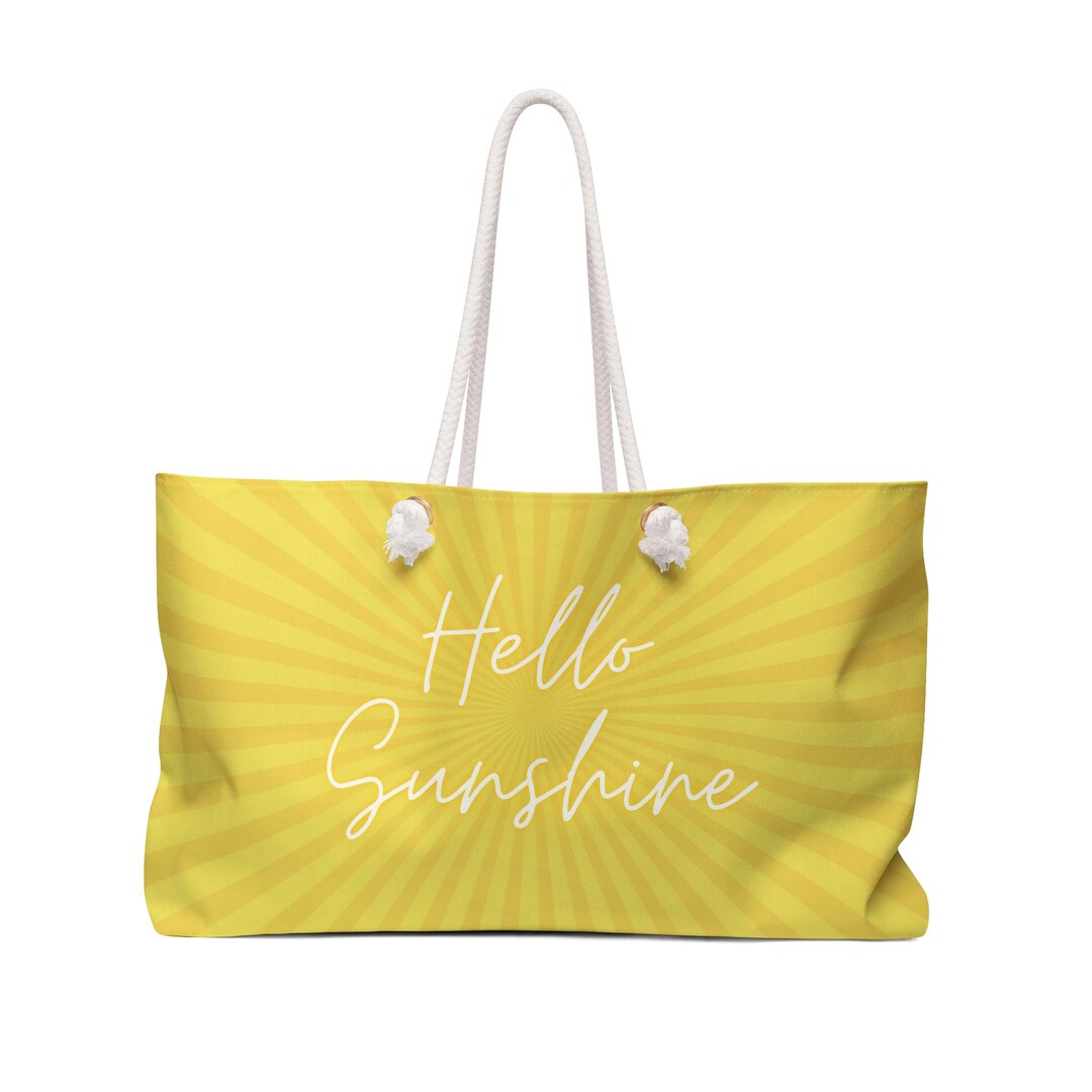 Summer Travel Tote Hello Sunshine Weekender Bag - Stylish Travel Tote ...