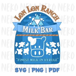 Lon Lon Ranch Milk Bar Clip Art | PNG, SVG, PDF | Digital Download - Etsy
