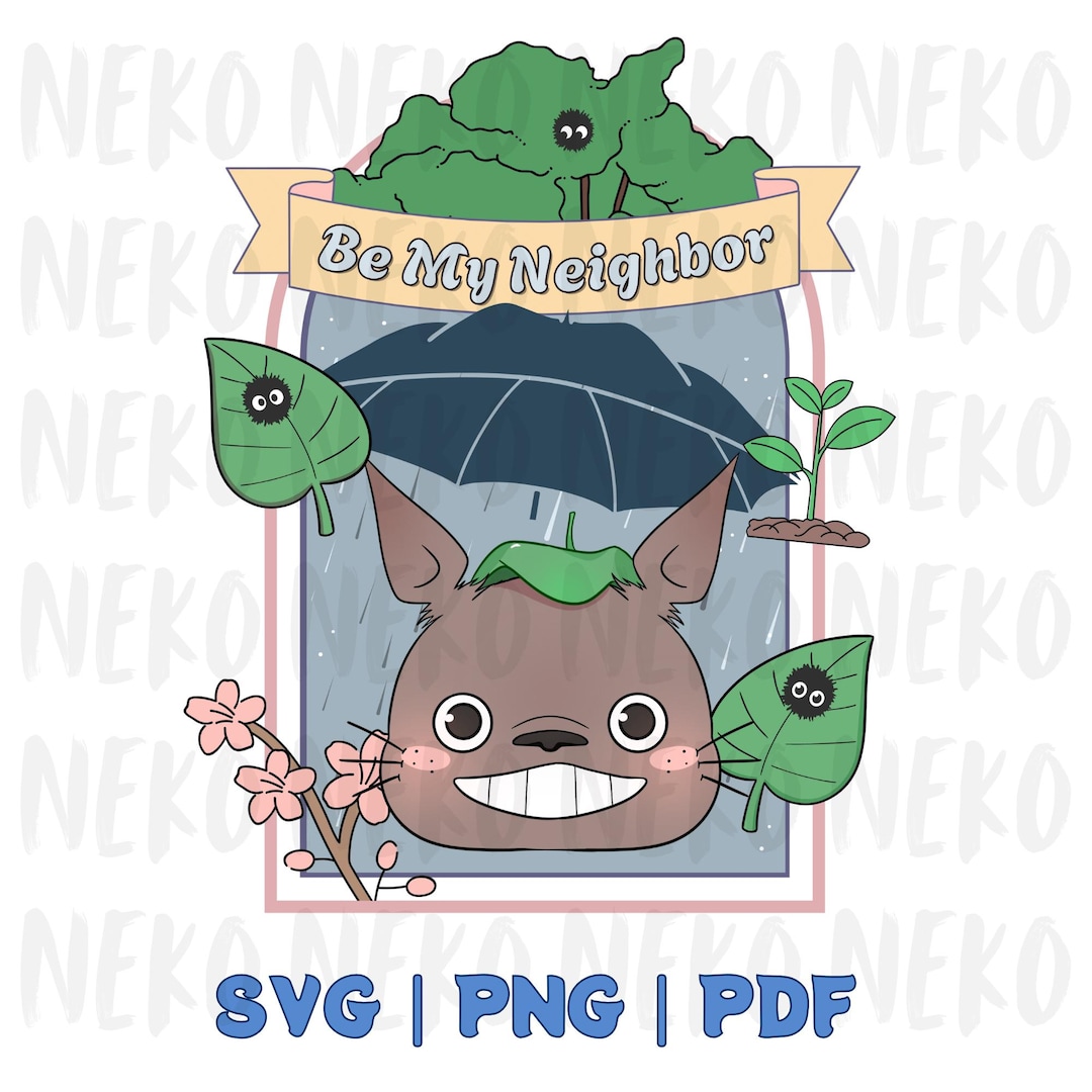 Be My Neighbor Anime Clip Art | PNG, SVG, PDF | Digital Download - Etsy